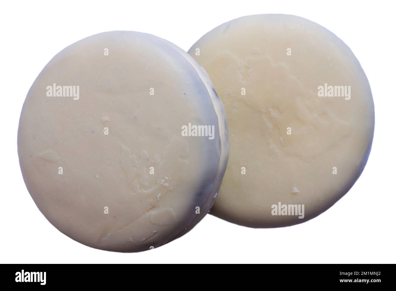 Oreo snowy enrobed biscuits isolated on white background Stock Photo ...