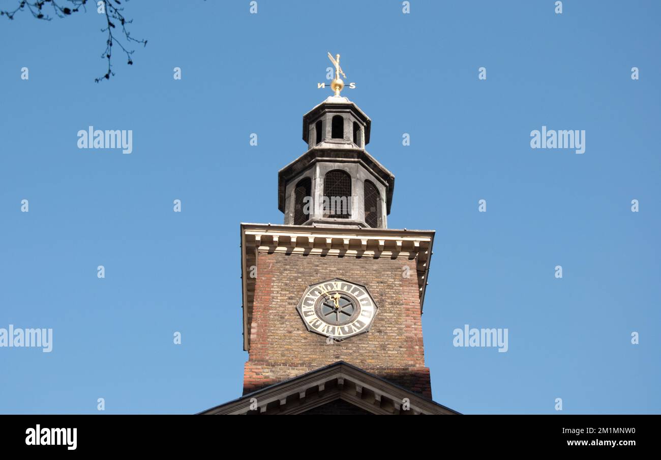 Spire/Clock Tower, St Peter's Church (1721), off Oxford Street, London ...
