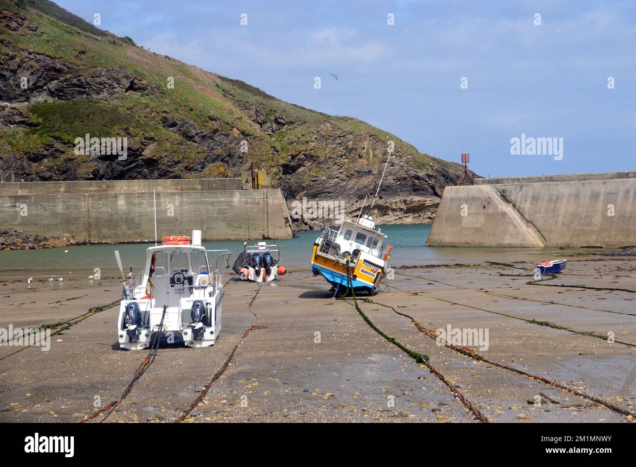 Small Fishing Boats in the Harbour of the Small Village of Port Isaac ...