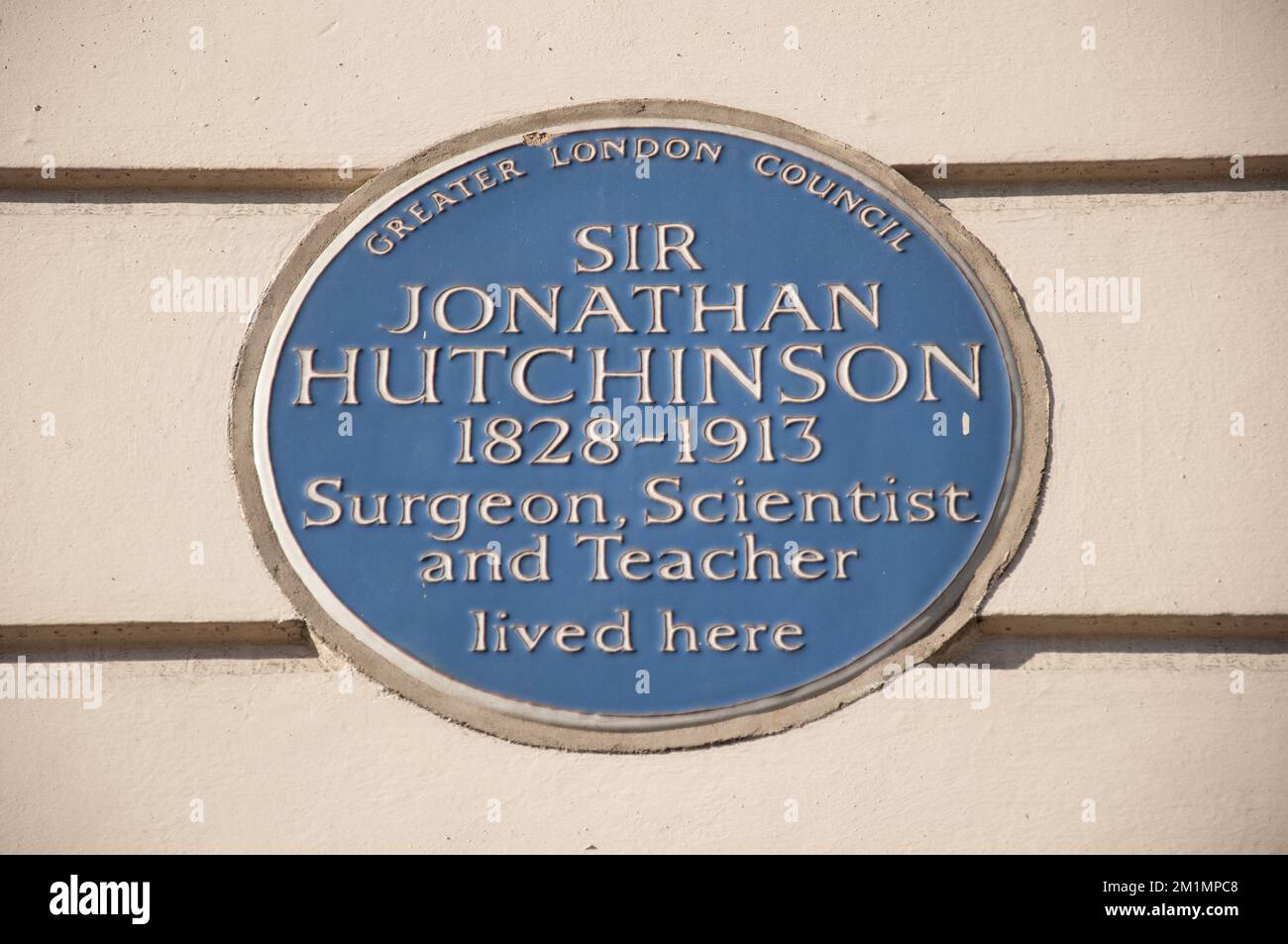 Plaque commemorating Sir Jonathan Hutchinson, Cavendish Square ...