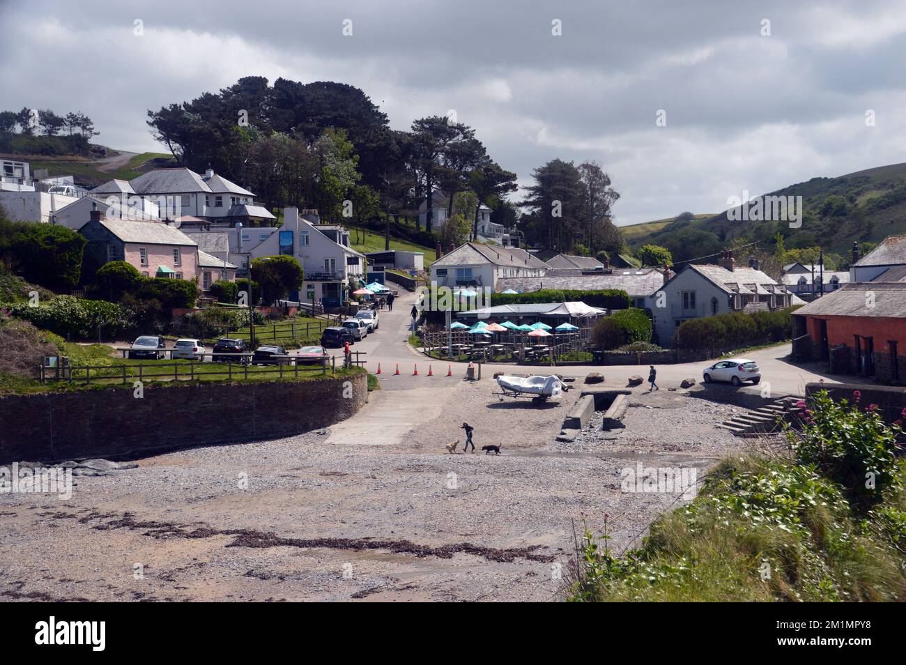 Buildings in the Small Fishing Village of Port Gaverne on the South ...