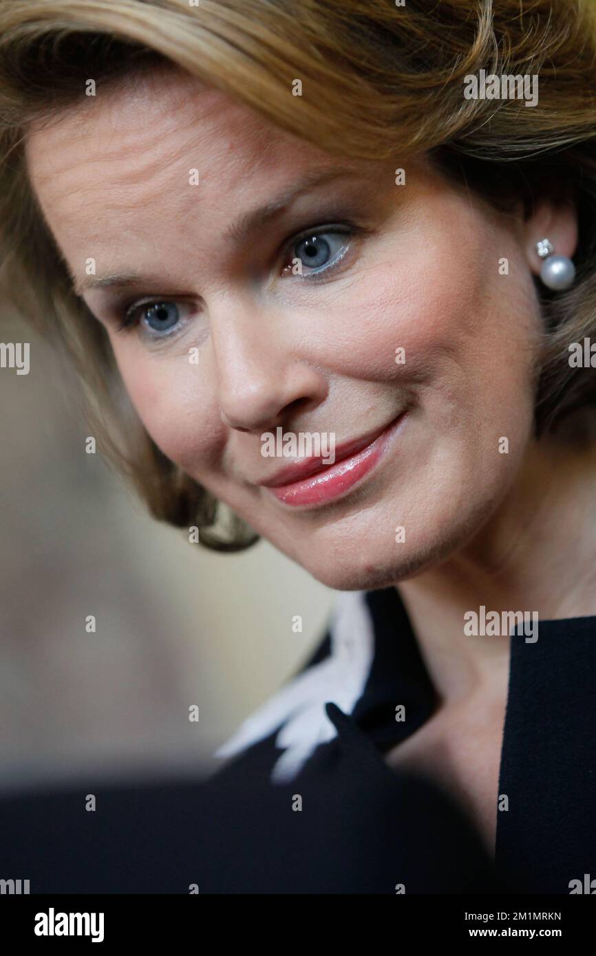 20120419 - BRUSSELS, BELGIUM: Princess Mathilde of Belgium pictured ...