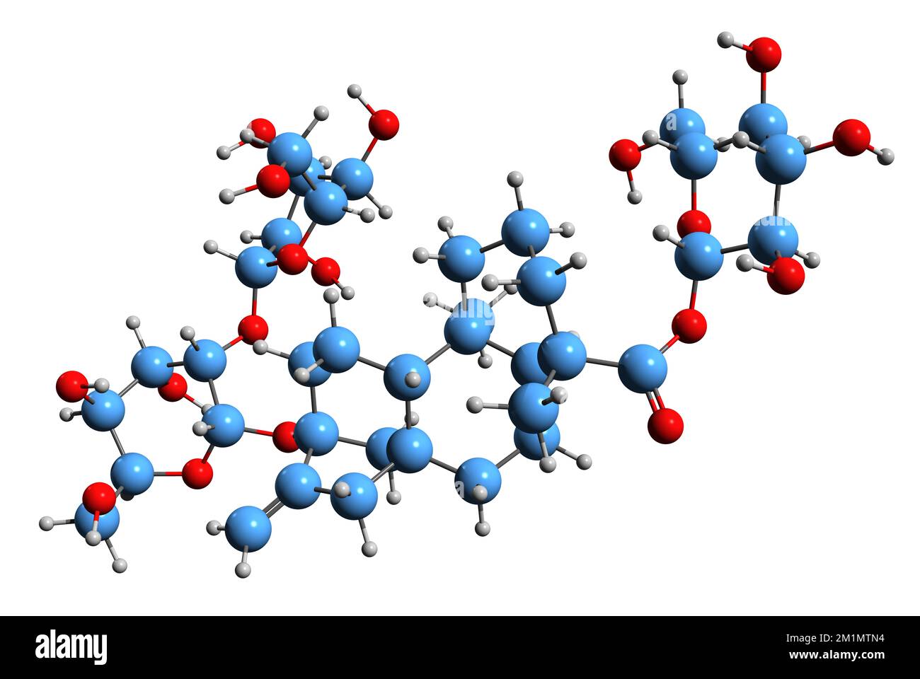 3D image of Stevioside skeletal formula - molecular chemical structure ...