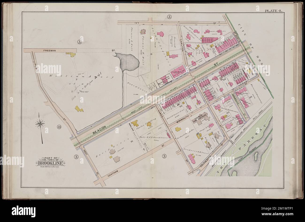Atlas of the town of Brookline, Norfolk County, Massachusetts : from ...