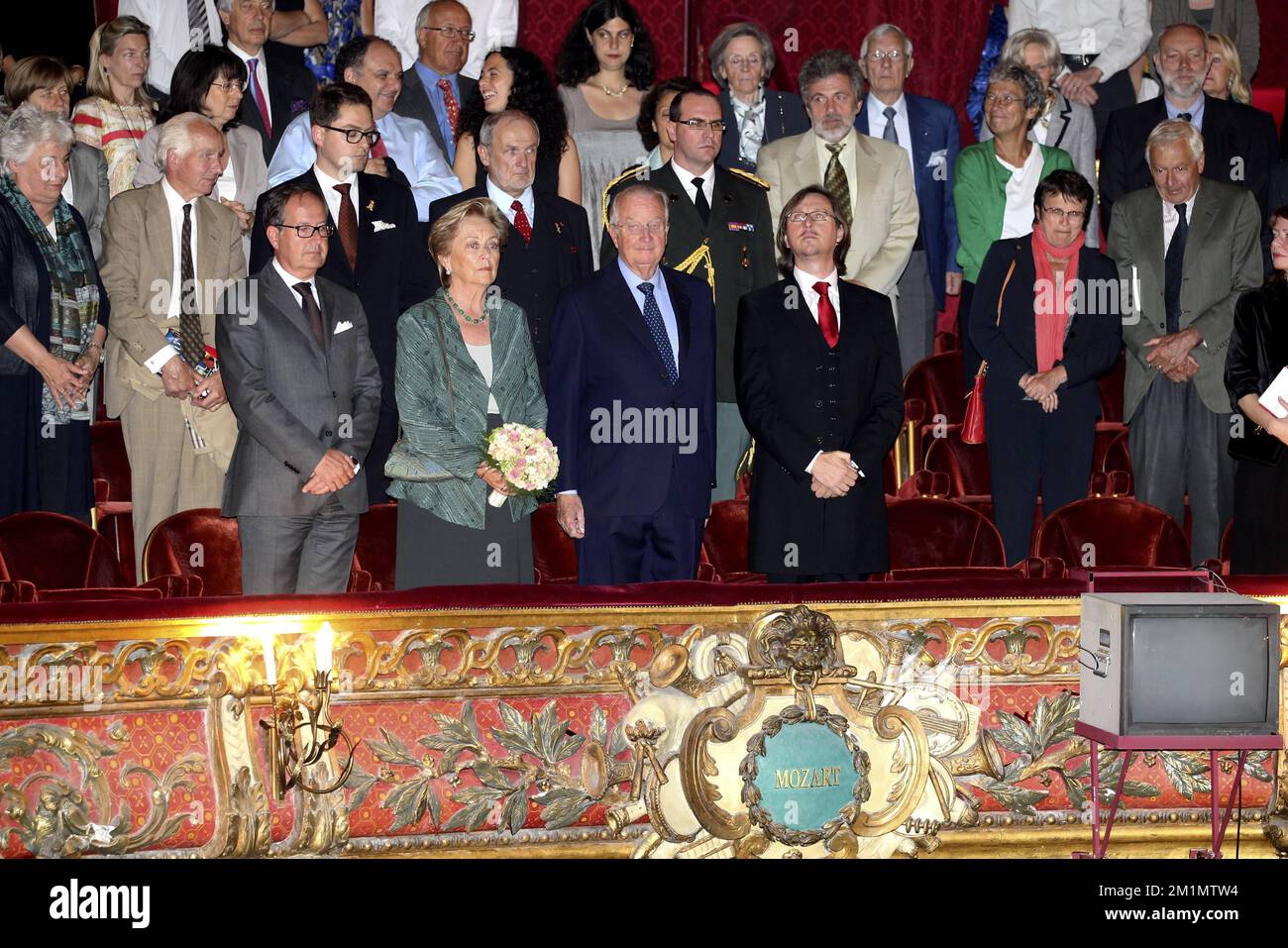 20120612 - BRUSSELS, BELGIUM: (center L-R) Queen Paola of Belgium, King ...