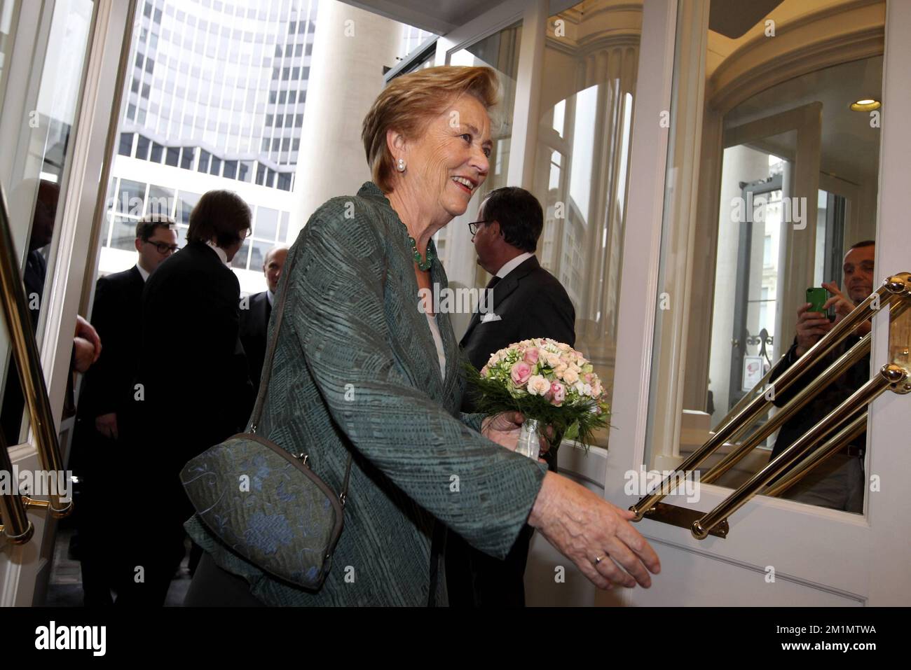 20120612 - BRUSSELS, BELGIUM: Queen Paola of Belgium arrives for a ...