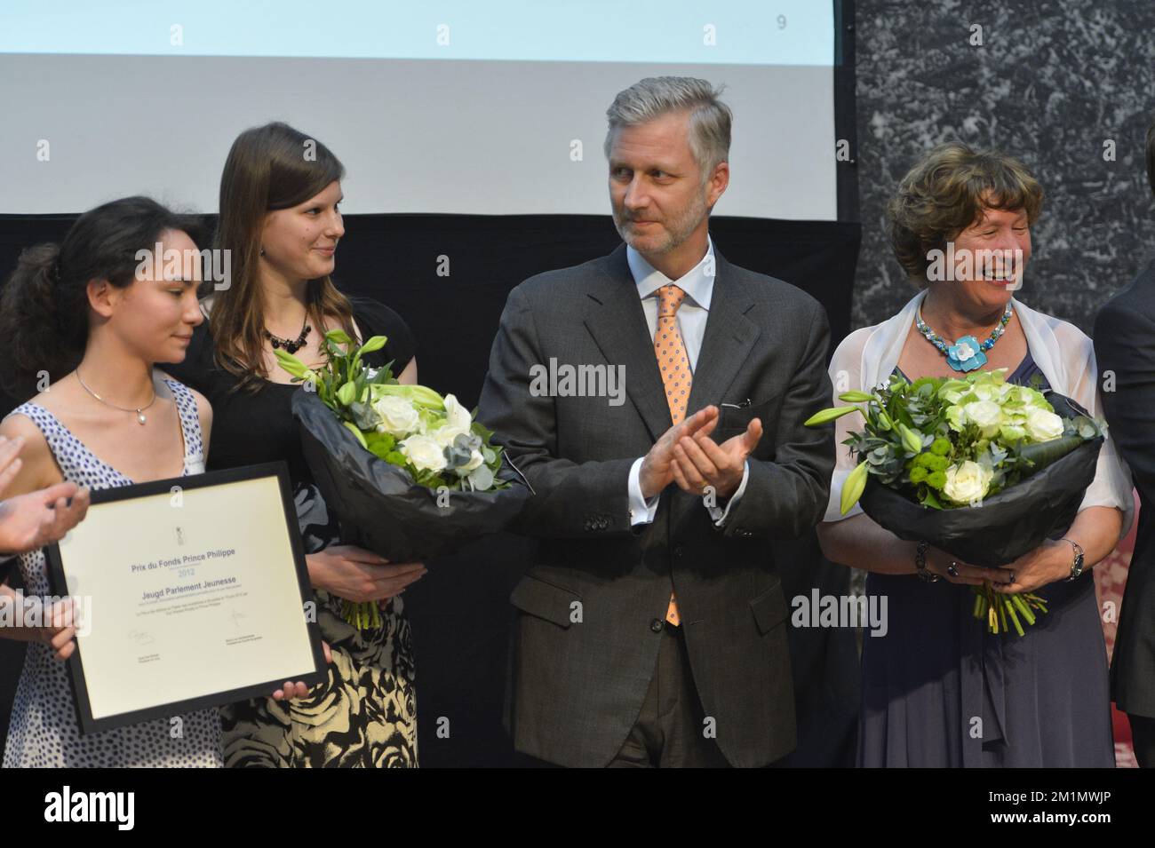 20120619 - BRUSSELS, BELGIUM: Crown Prince Philippe of Belgium (2R ...