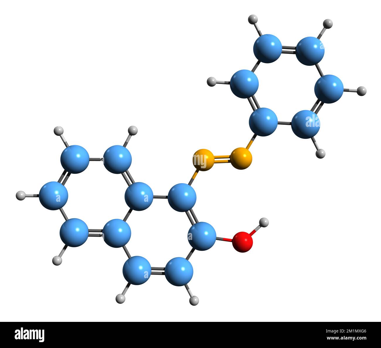 3D image of Sudan I skeletal formula - molecular chemical structure of ...