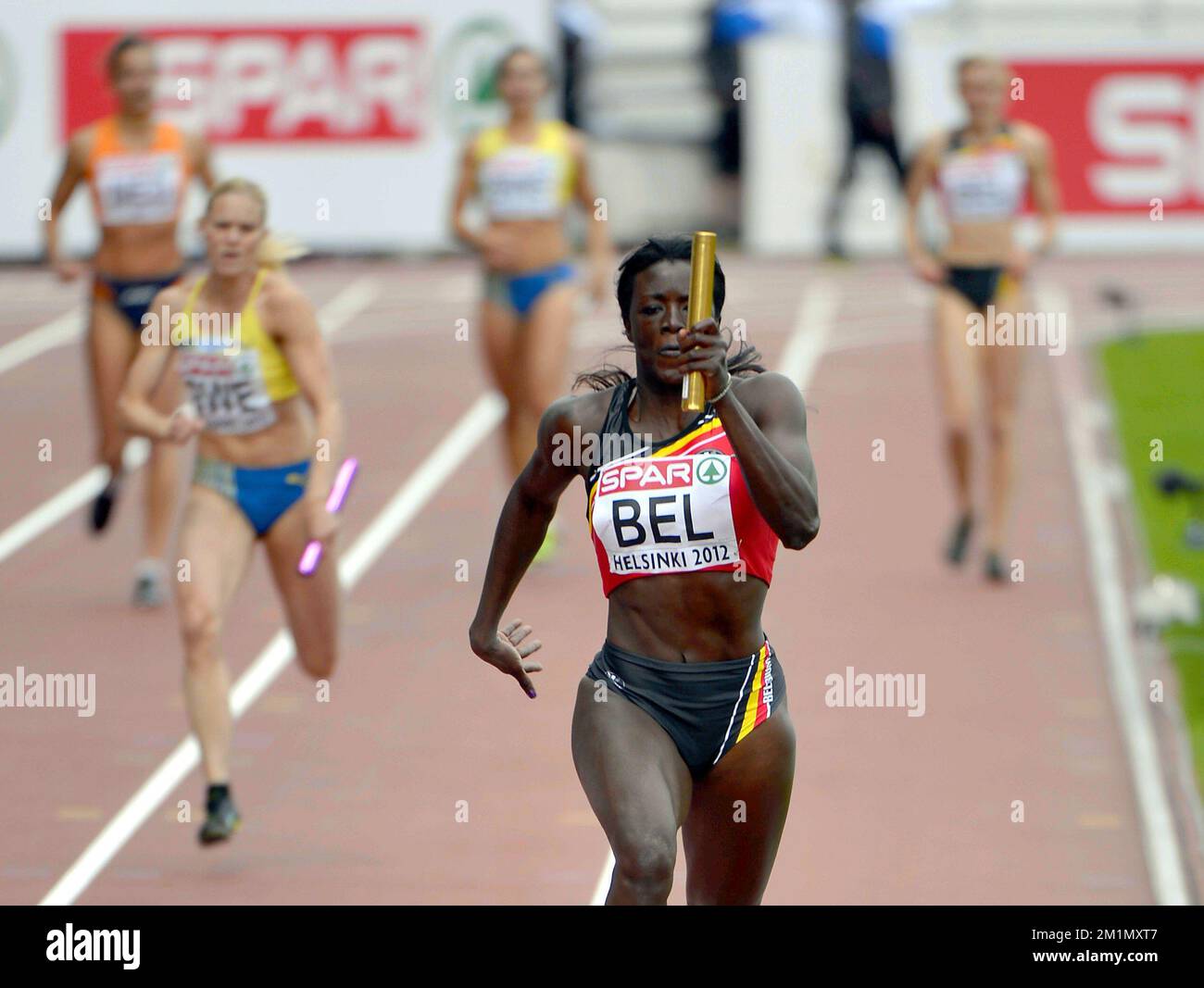 20120629 - HELSINKI, BELGIUM: Belgian Anne Zagre in action during the ...