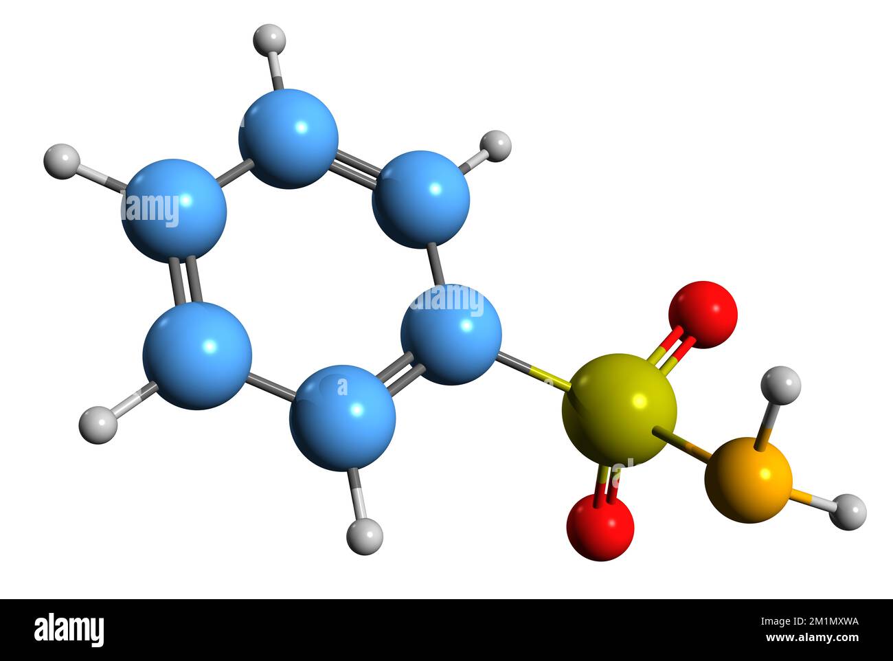 3D image of Benzenesulfonamide skeletal formula - molecular chemical ...