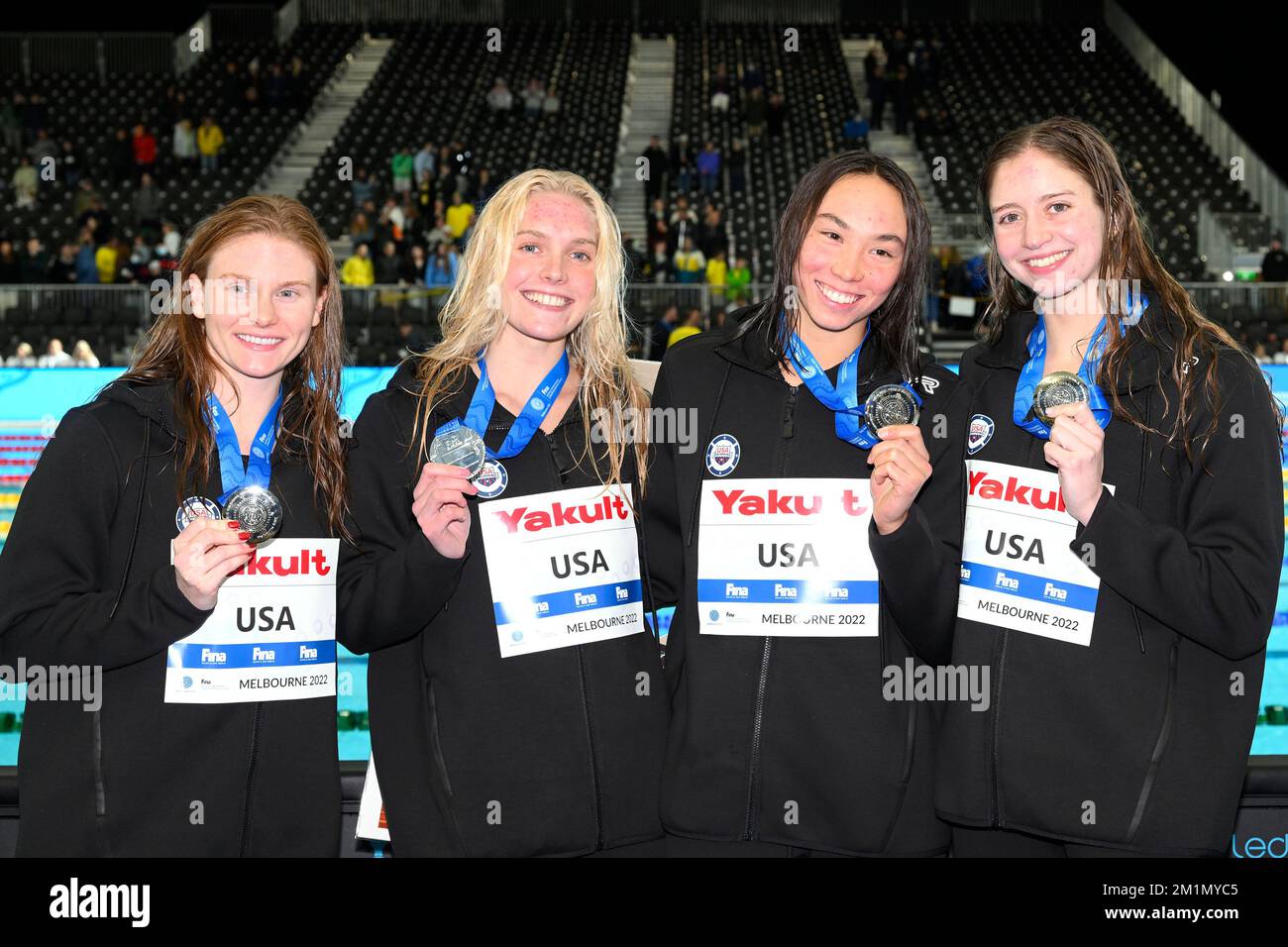 Melbourne, Australia. 13th Dec, 2022. Torri Huske, Kate Douglass ...