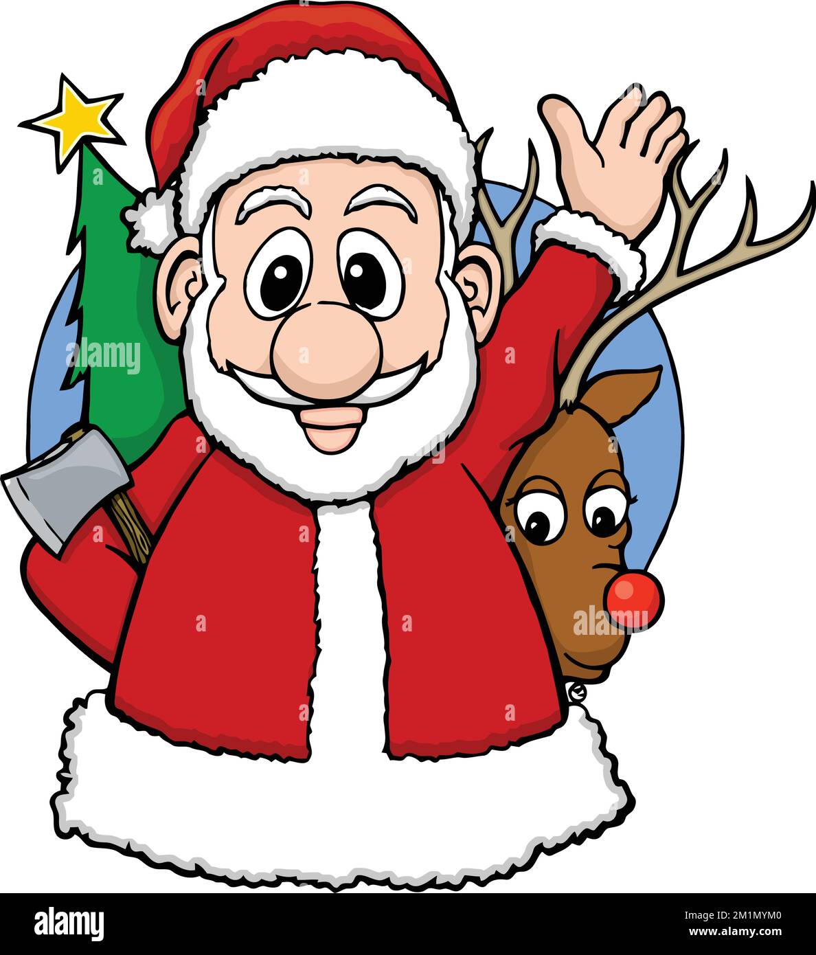 cute santa claus waving Stock Vector Image & Art - Alamy