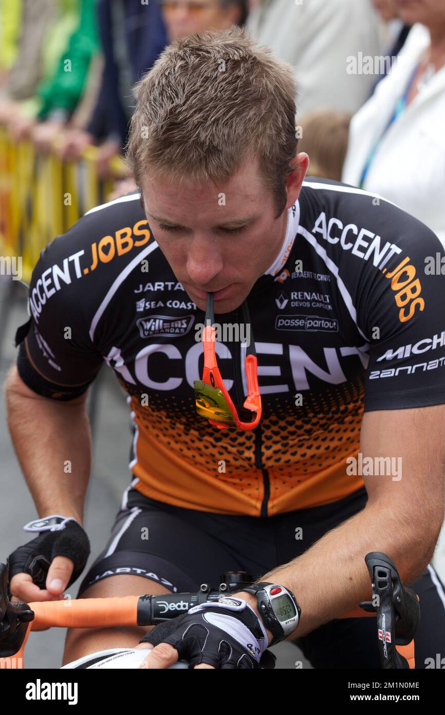 20120708 - ROESELARE, BELGIUM: Illustration picture shows the riders of ...