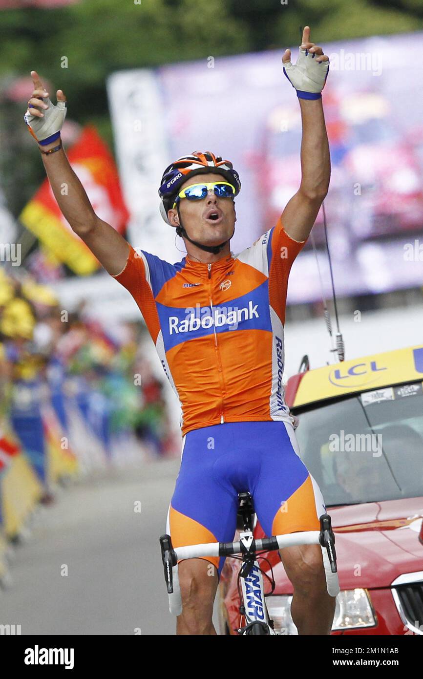 20120714 - FOIX, FRANCE: Spanish Luis-Leon Sanchez of Rabobank Cycling ...