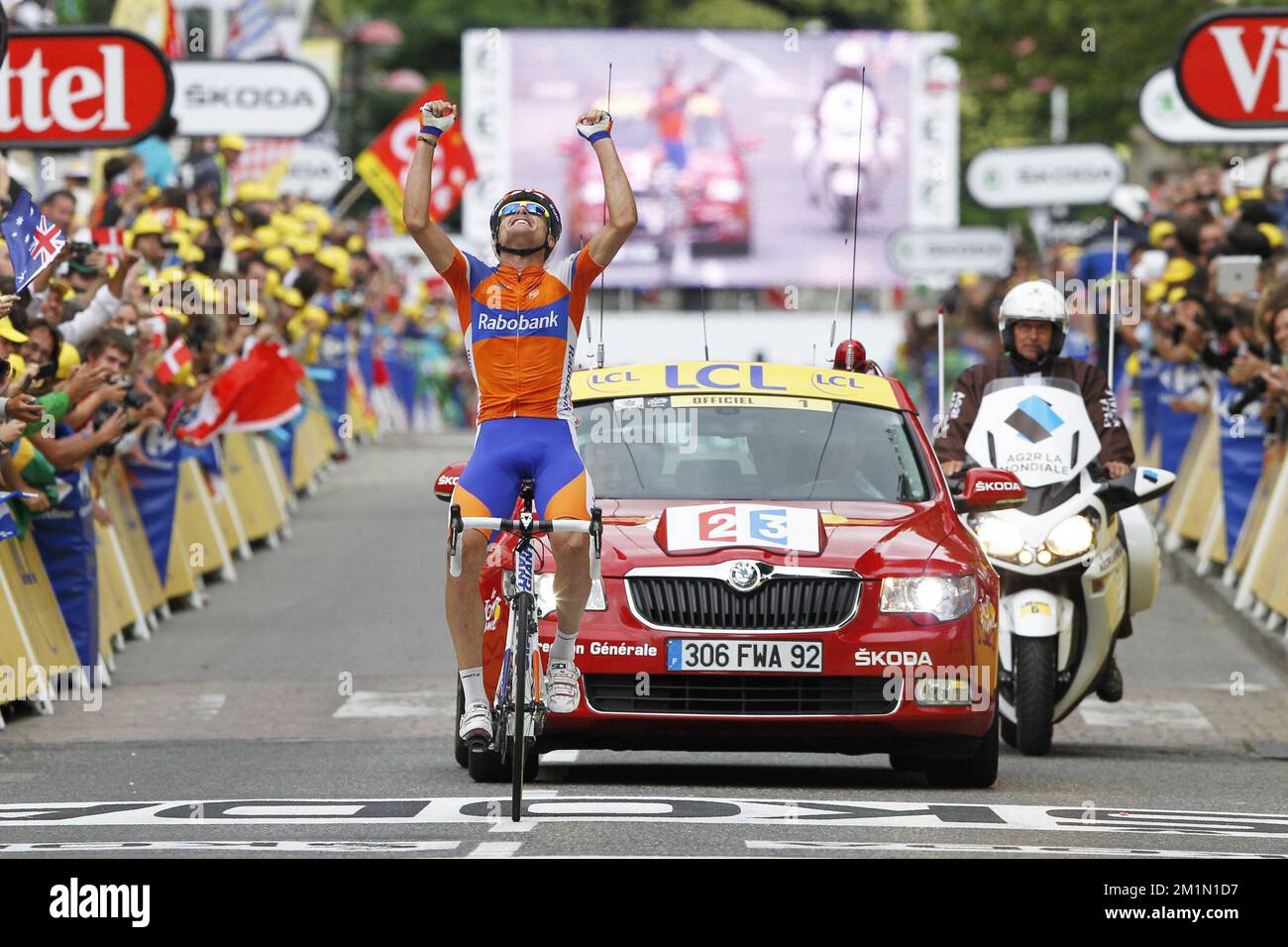 20120714 - FOIX, FRANCE: Spanish Luis-Leon Sanchez of Rabobank Cycling ...