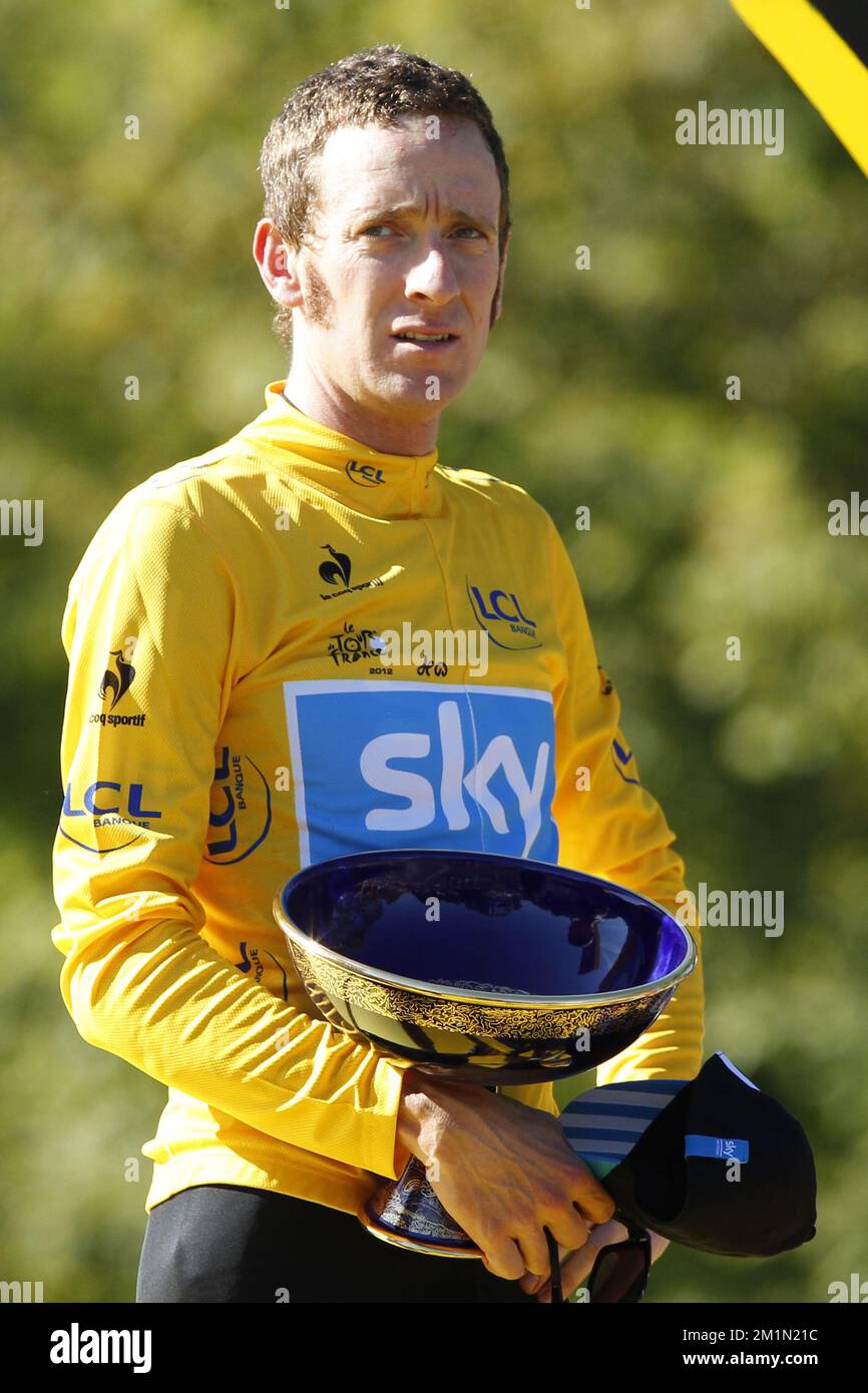 20120722 - PARIS, FRANCE: British Bradley Wiggins of Sky Procycling ...