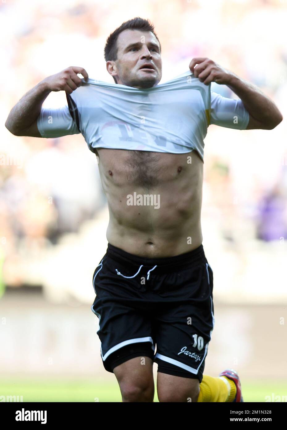 20120722 - BRUSSELS, BELGIUM: Lokeren's Ivan Leko celebrates after ...