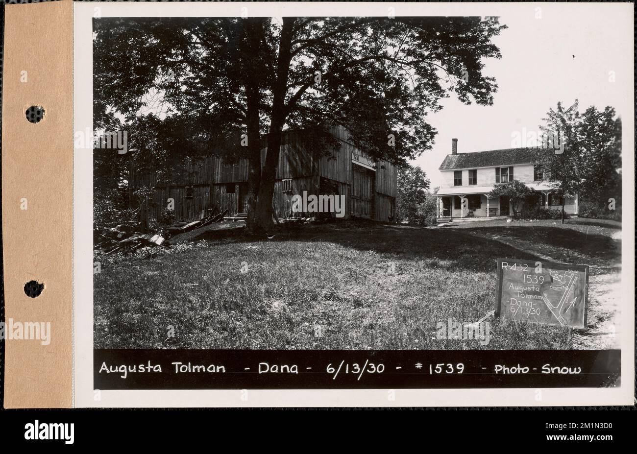 Augusta P. Tolman, house and barn, Dana, Mass., June 13, 1930 : Parcel ...