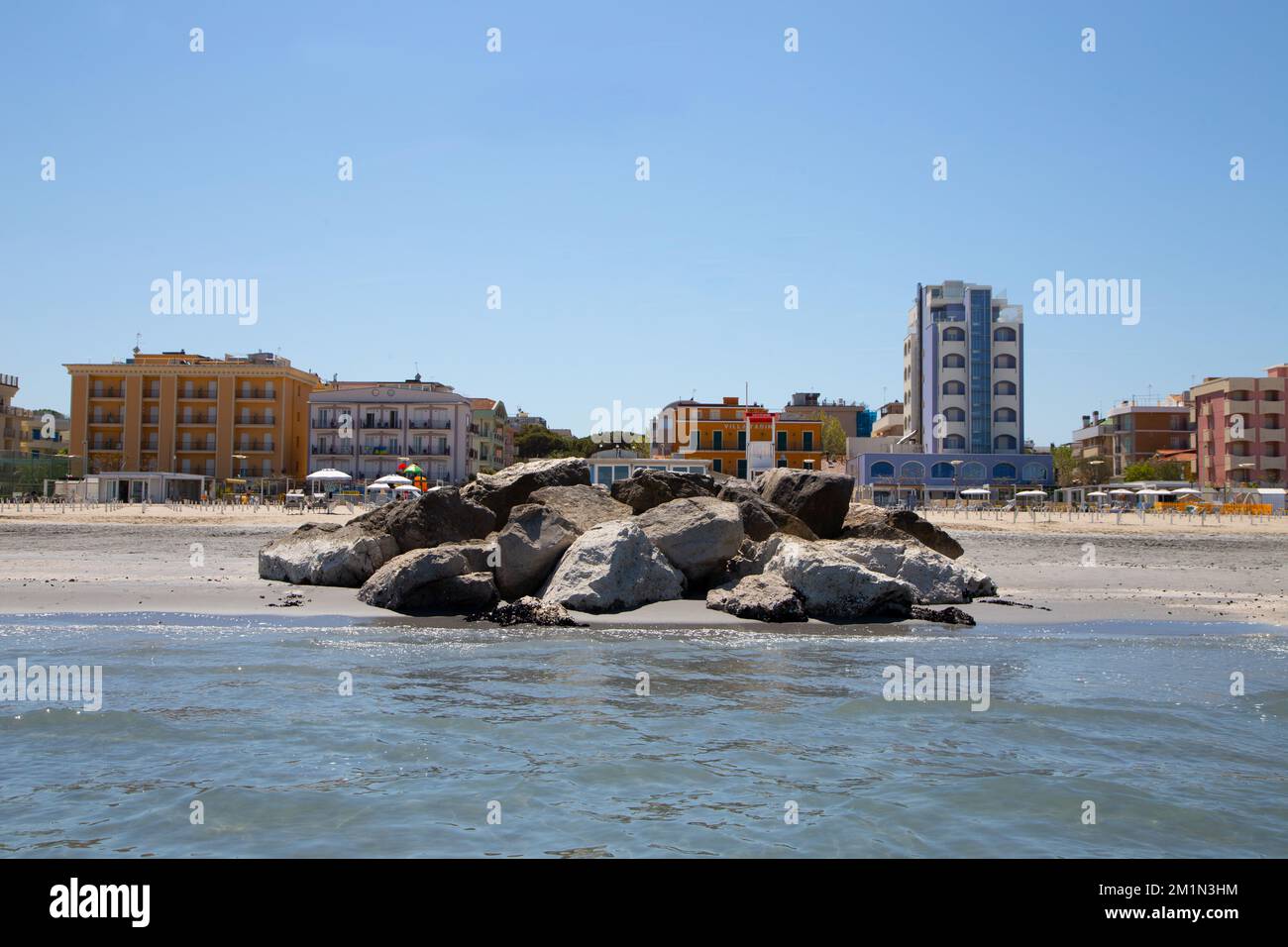 Seascape of the small town of Misano Adriatrico Italy Stock Photo - Alamy
