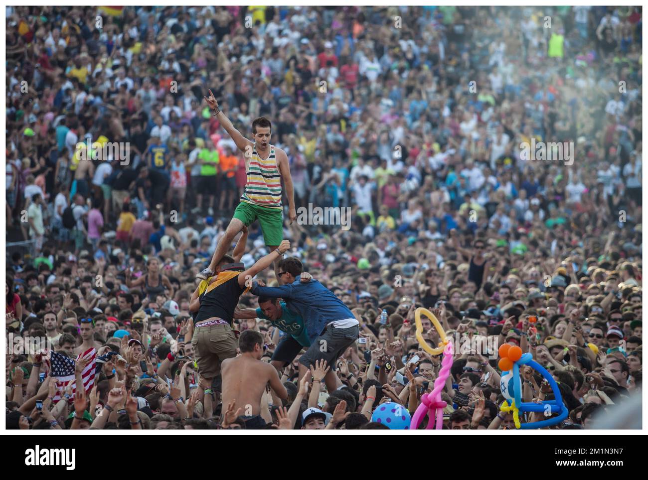 Fans at 'Tomorrowland' festival, in Boom, Belgium Stock Photo - Alamy