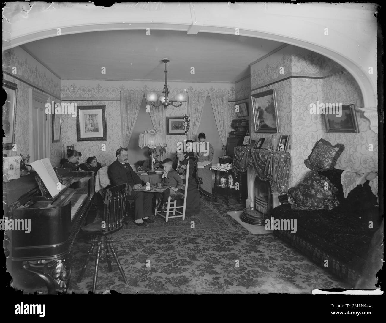 Aunt Leena’s parlor, group both views , Parlors, Board games, Reading ...