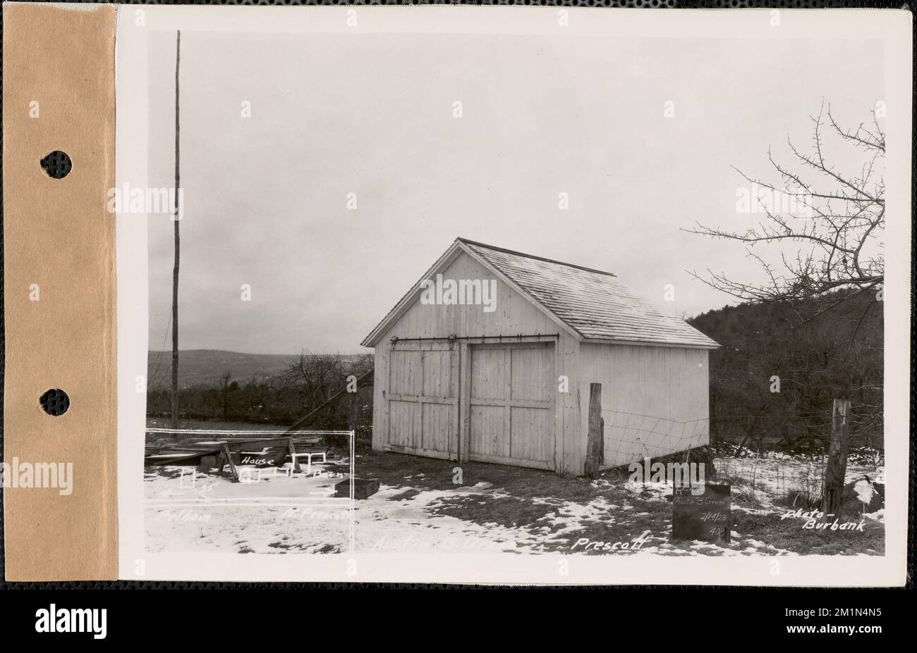 Austin B. Gross, garage, Prescott, Mass., Feb. 14, 1928 : Parcel no ...