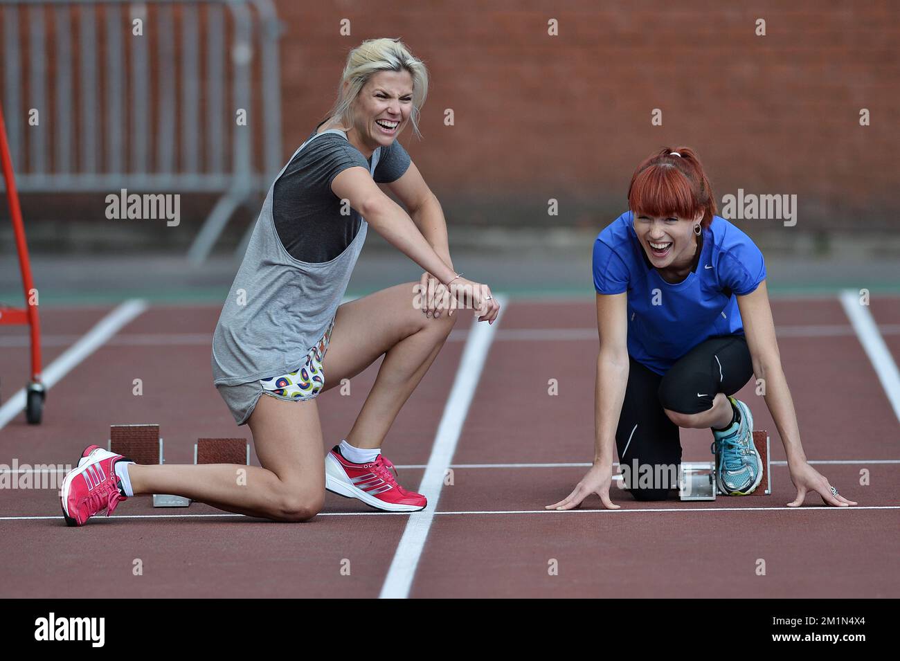 20120822 - BRUSSELS, BELGIUM: Tanja Dexters and Erika Van Tielen ...