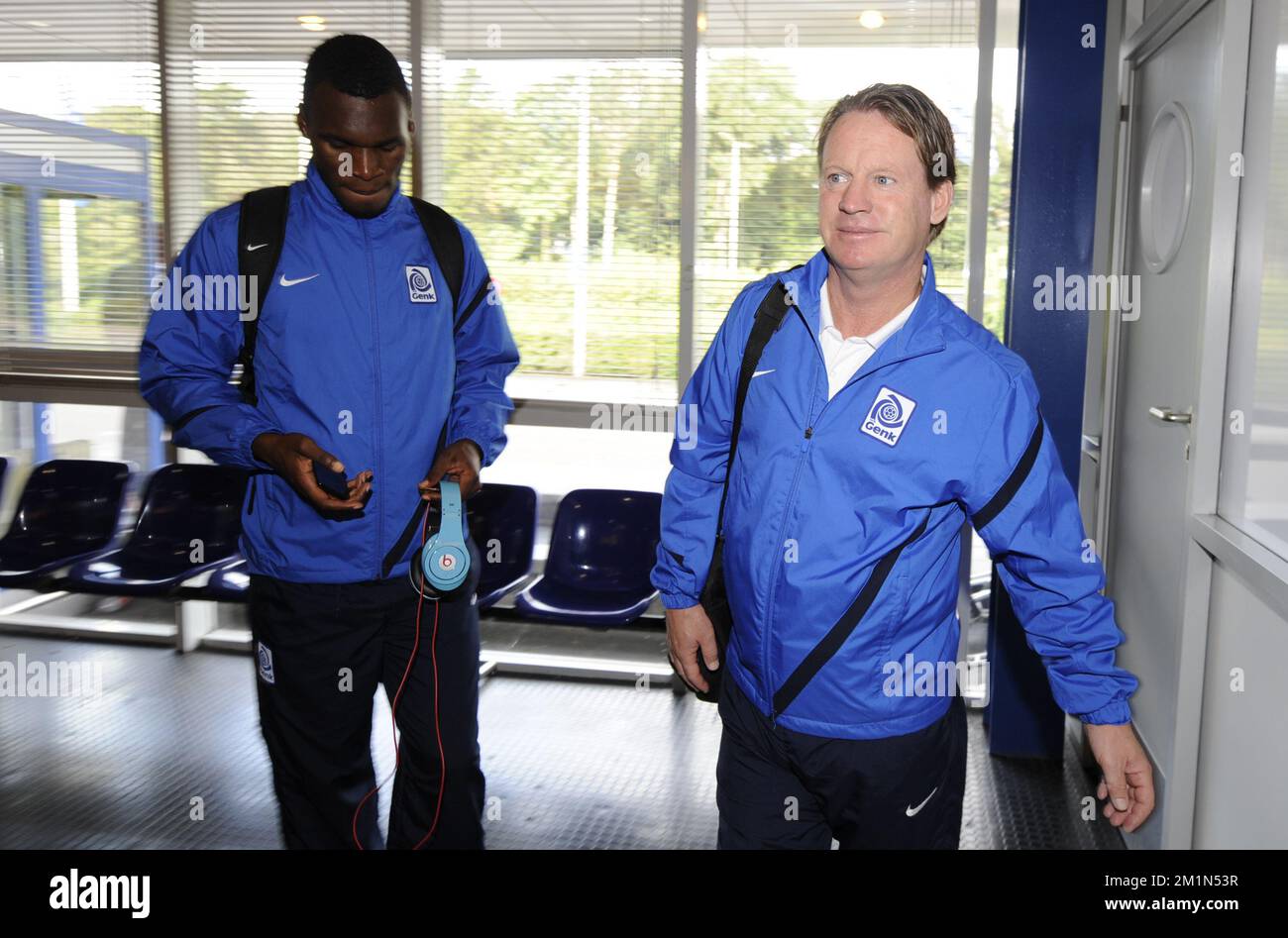 20120822 - MAASTRICHT, NETHERLANDS: Genk's Christian Benteke (L) and ...