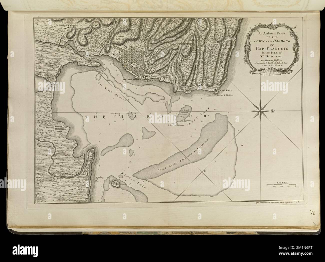 An authentic plan of the town and harbour of Cap-François in the isle ...