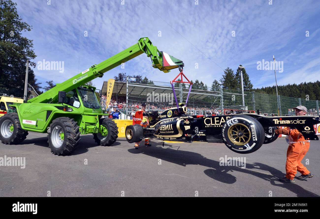 20120901 - BRUSSELS, BELGIUM: The car of French Romain Grosjean of ...