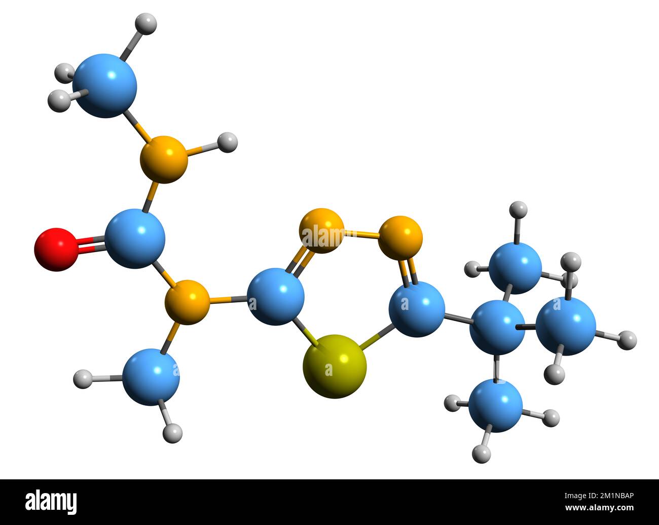 3D image of Tebuthiuron skeletal formula - molecular chemical structure ...