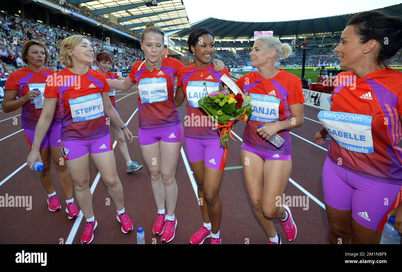 20120907 - BRUSSELS, BELGIUM: Sabine Appelmans, Steffy Merlevede, Joy ...
