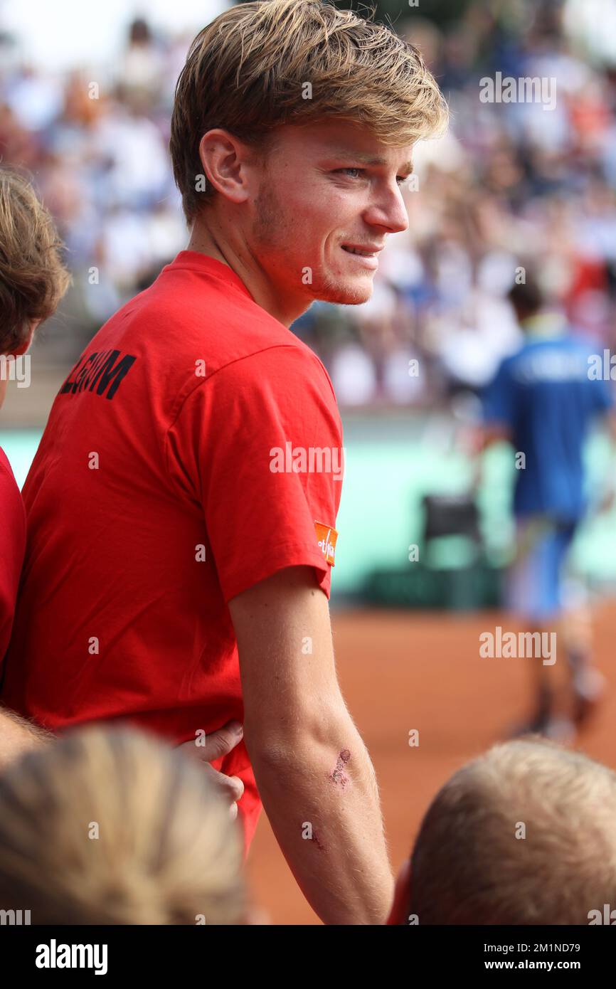 20120916 - BRUSSELS, BELGIUM: Belgian David Goffin pictured during the ...