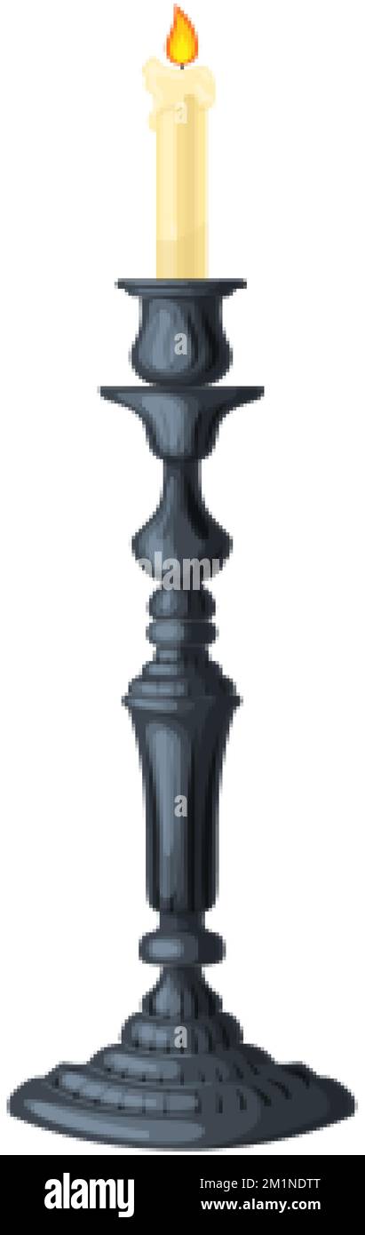 candlestick candelabrum cartoon vector illustration Stock Vector Image ...