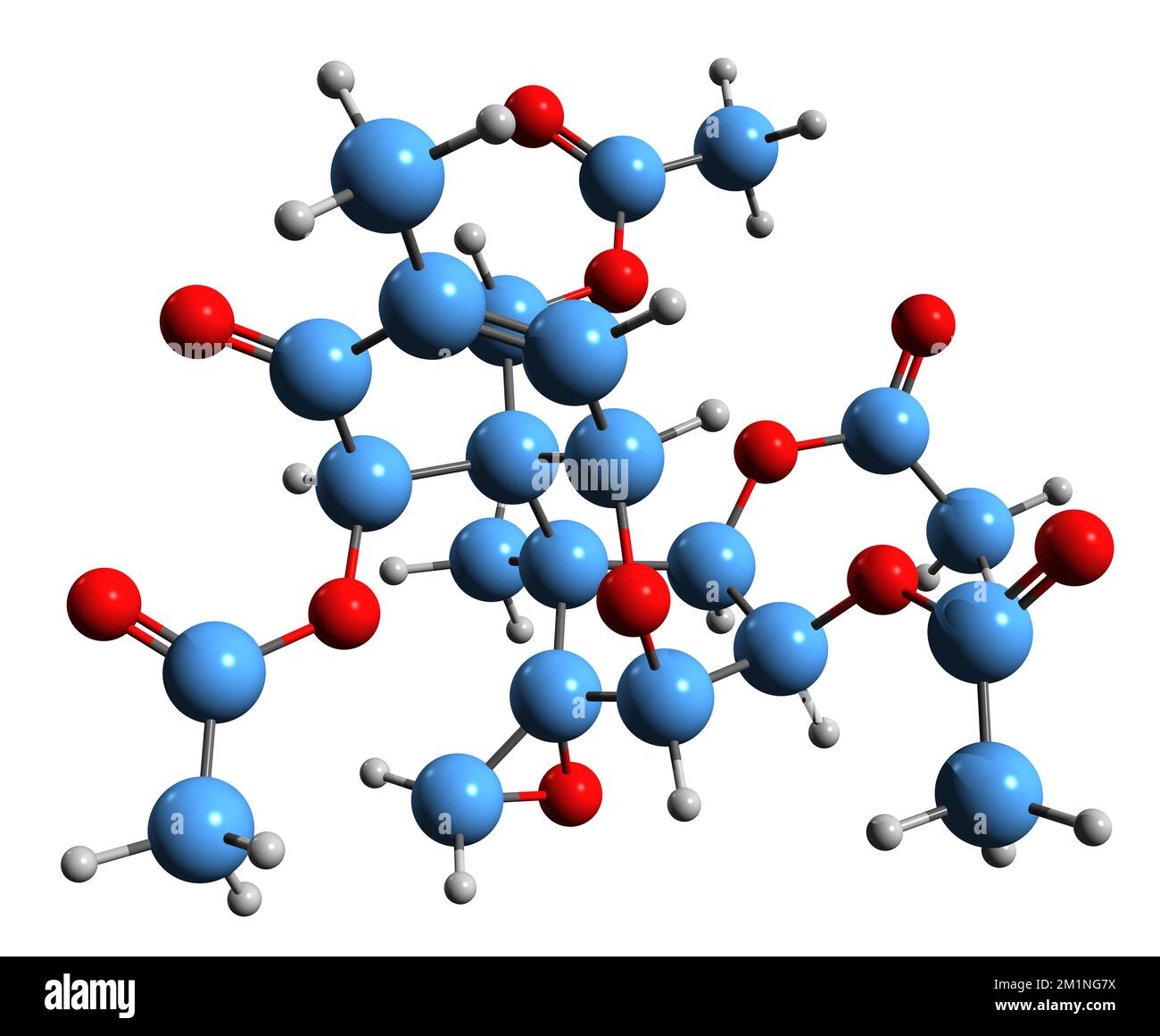 3D image of Tetraacetylnivalenol skeletal formula - molecular chemical ...