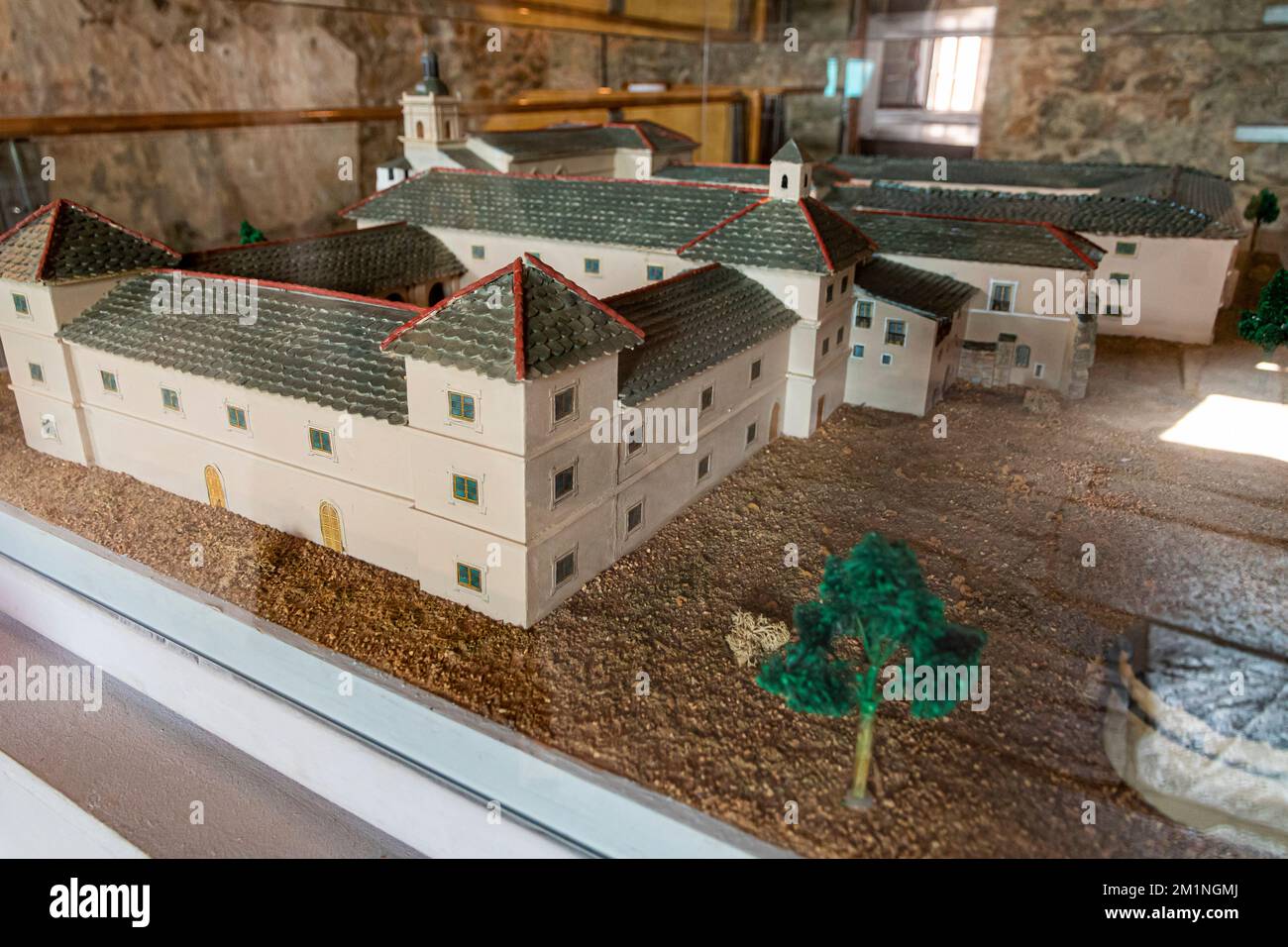 Mockup miniature of the monastery of Saint Mary of Carracedo, El Bierzo ...
