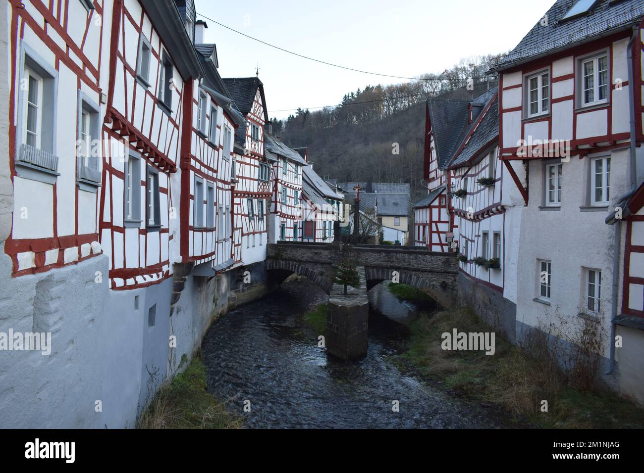 Elz bridge in Monreal during winter Stock Photo - Alamy