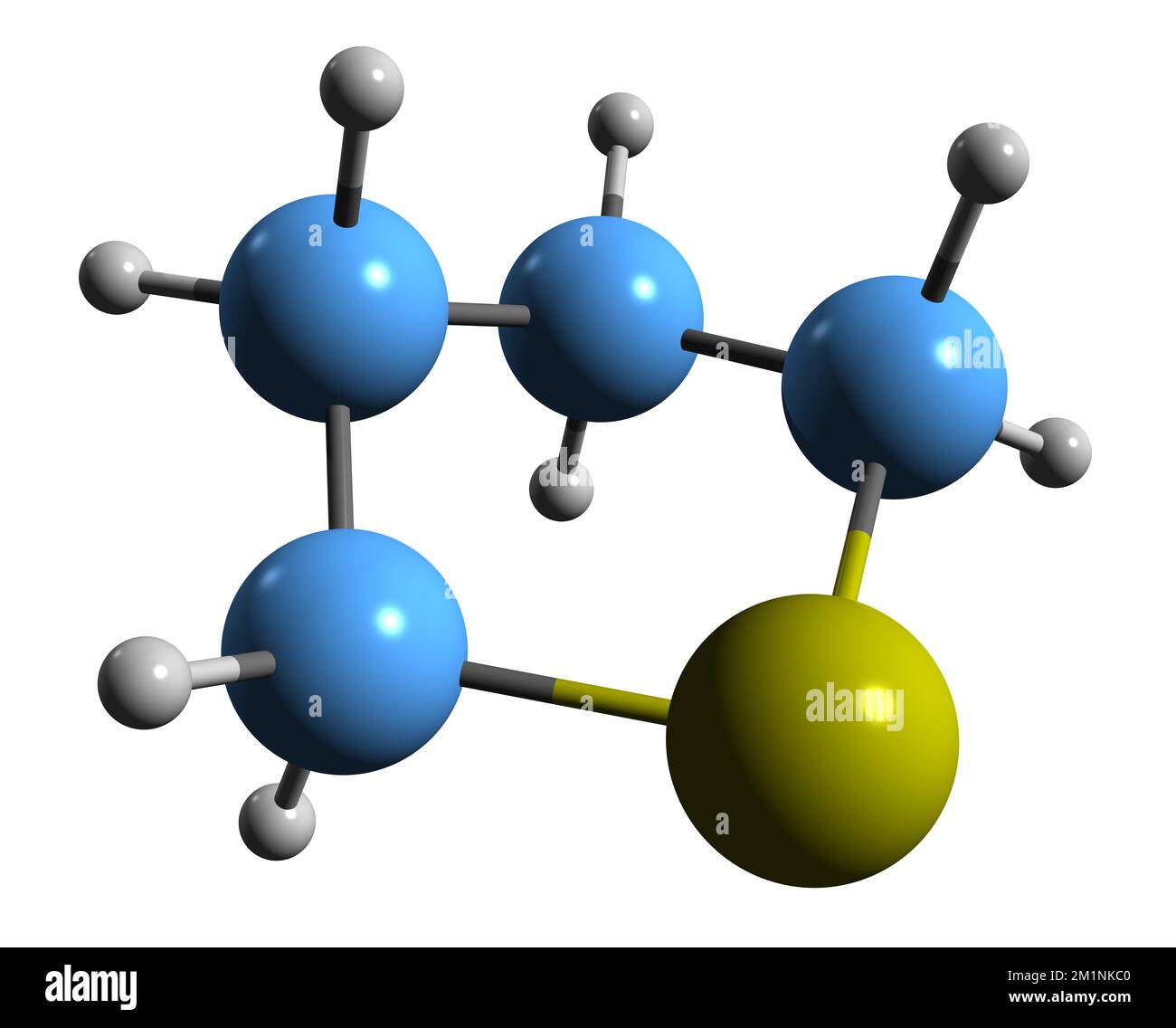 3D image of Tetrahydrothiophene skeletal formula - molecular chemical ...