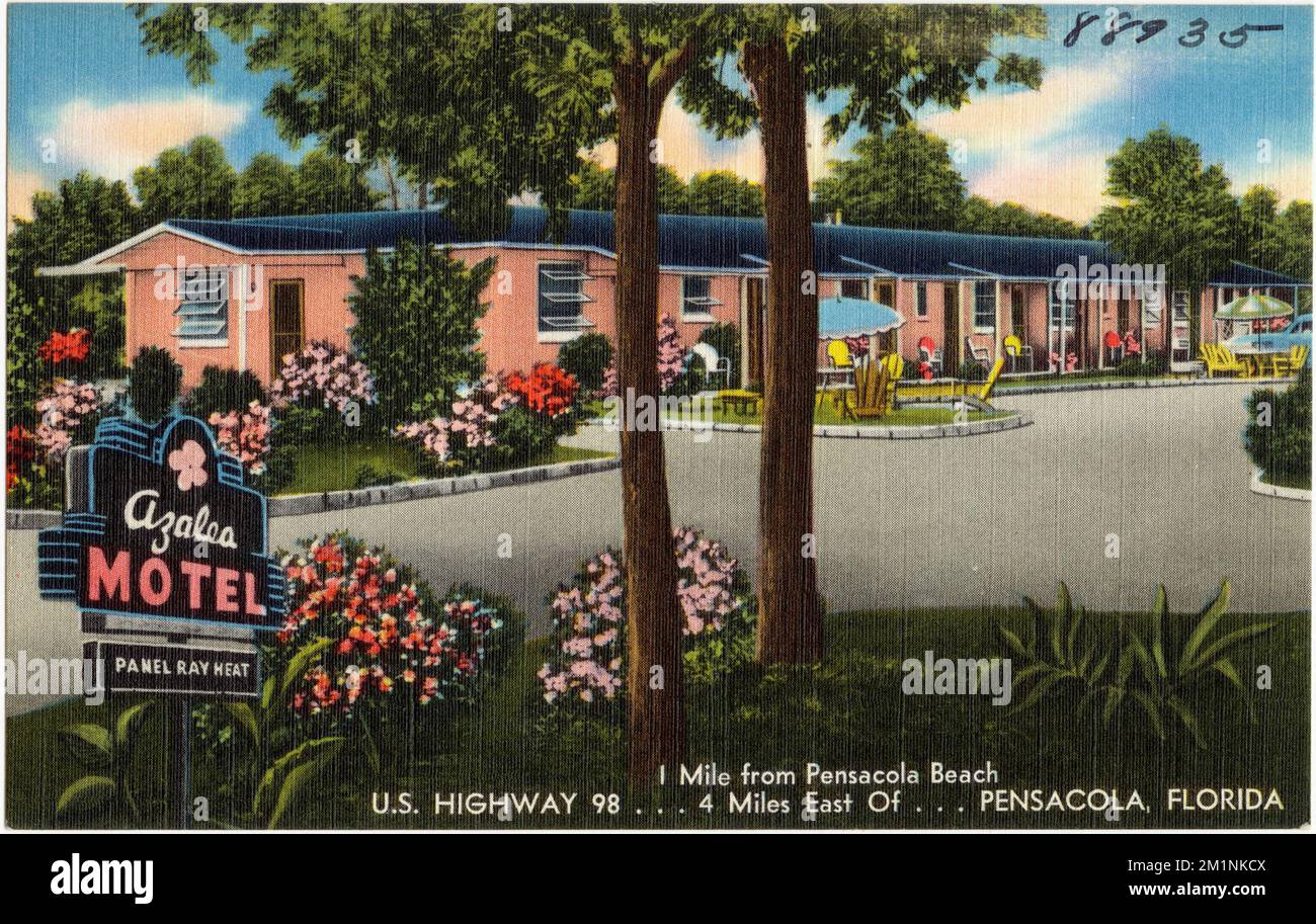 Azalea Motel, 1 mile from Pensacola Beach, U.S. Highway 98, 4 Miles ...