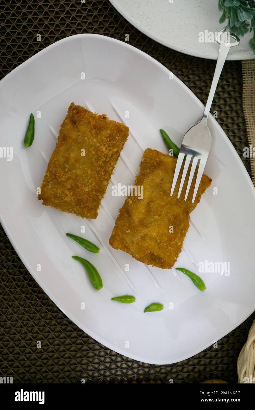 Rougut, lumpia and risol smoked beef, Indonesian Traditional Food on ...