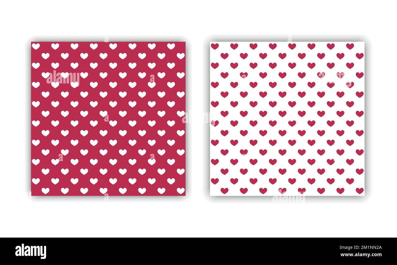 Romantic patterns vector set. Tile backgrounds for Saint Valentines day ...