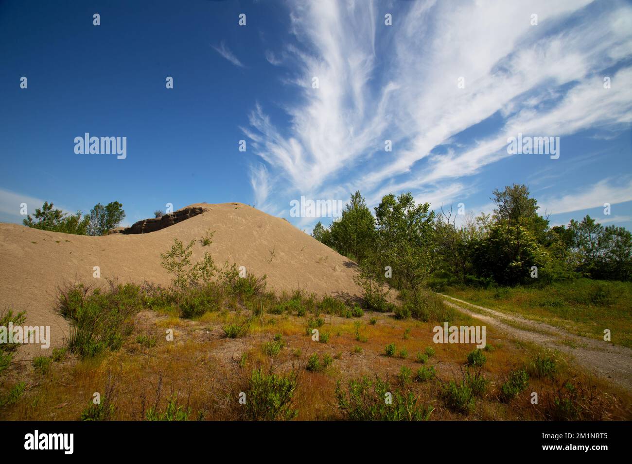 Gravel deposit landscape from crusher Stock Photo - Alamy