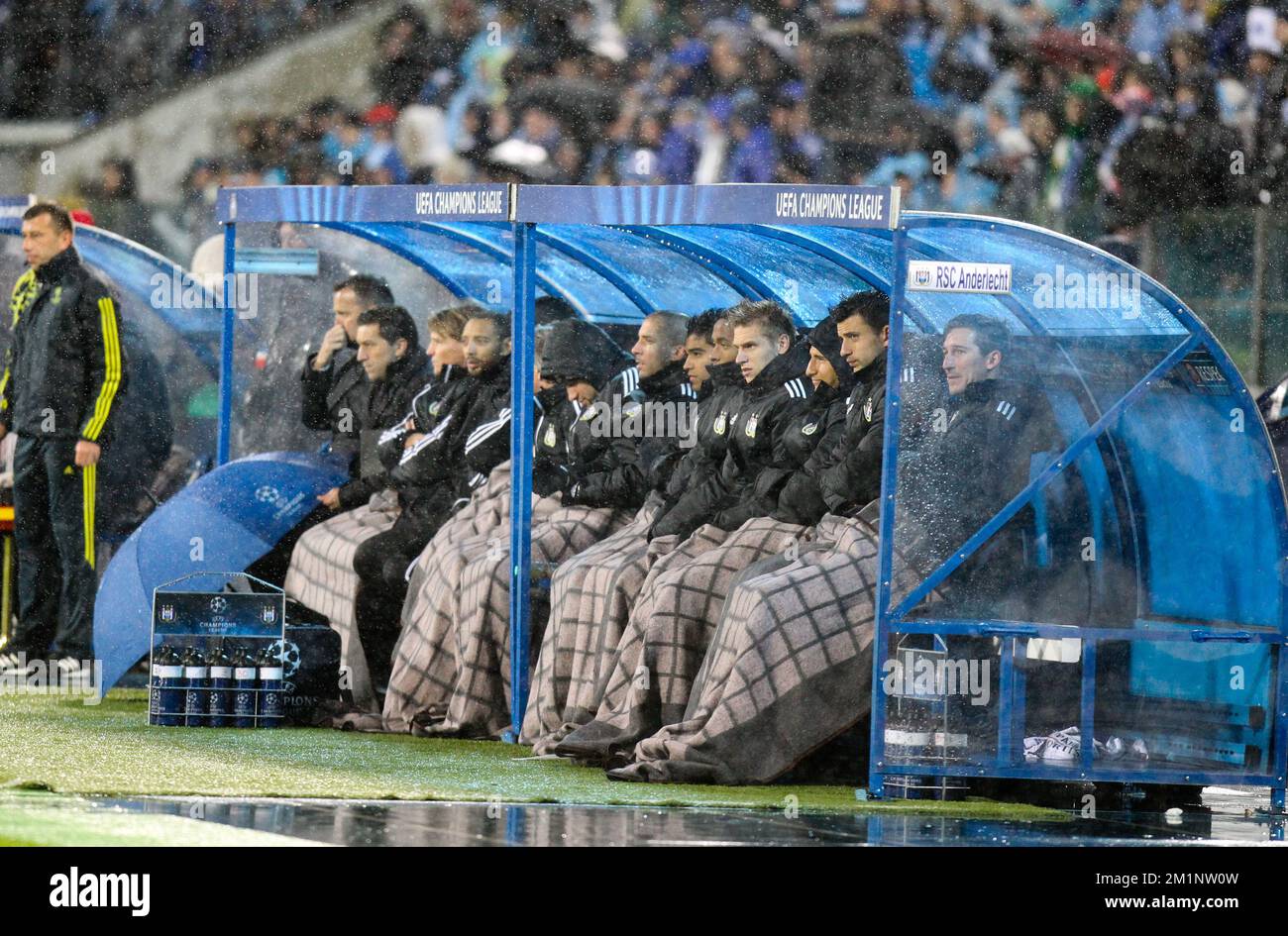 20121024 - SAINT PETERSBURG, RUSSIA: Anderlecht's substitute players ...