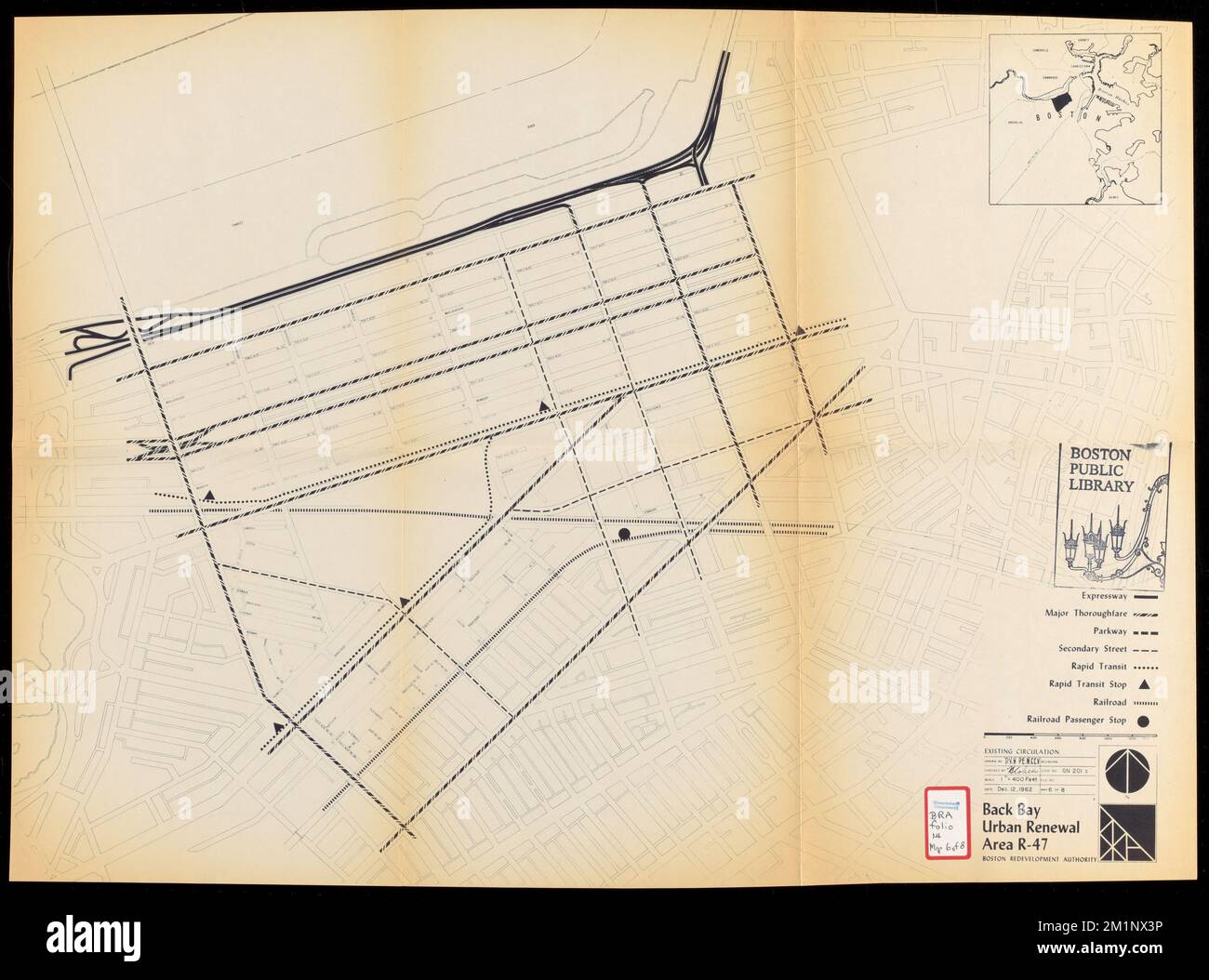 Back Bay urban renewal area r-47 : existing circulation , Back Bay ...