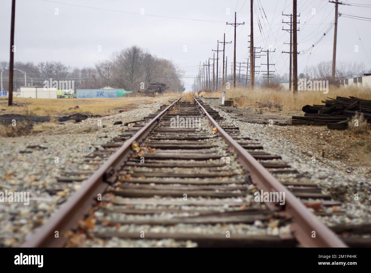 The abandoned railway tracks in rural area Stock Photo - Alamy