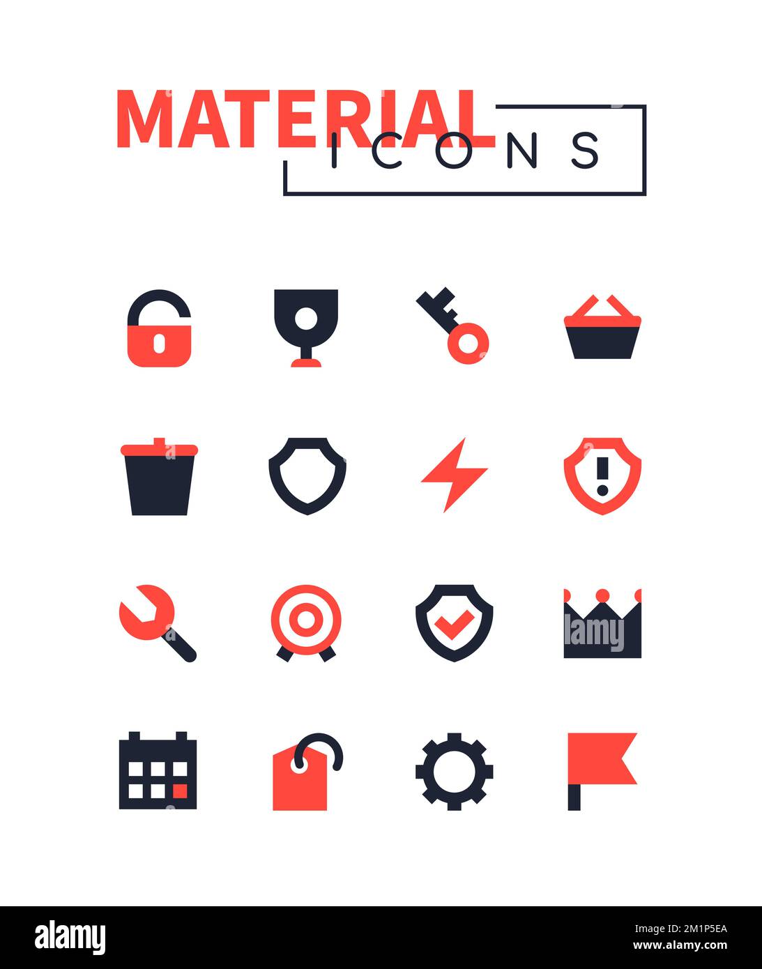 Online markers and symbols - flat design style icons set Stock Vector ...