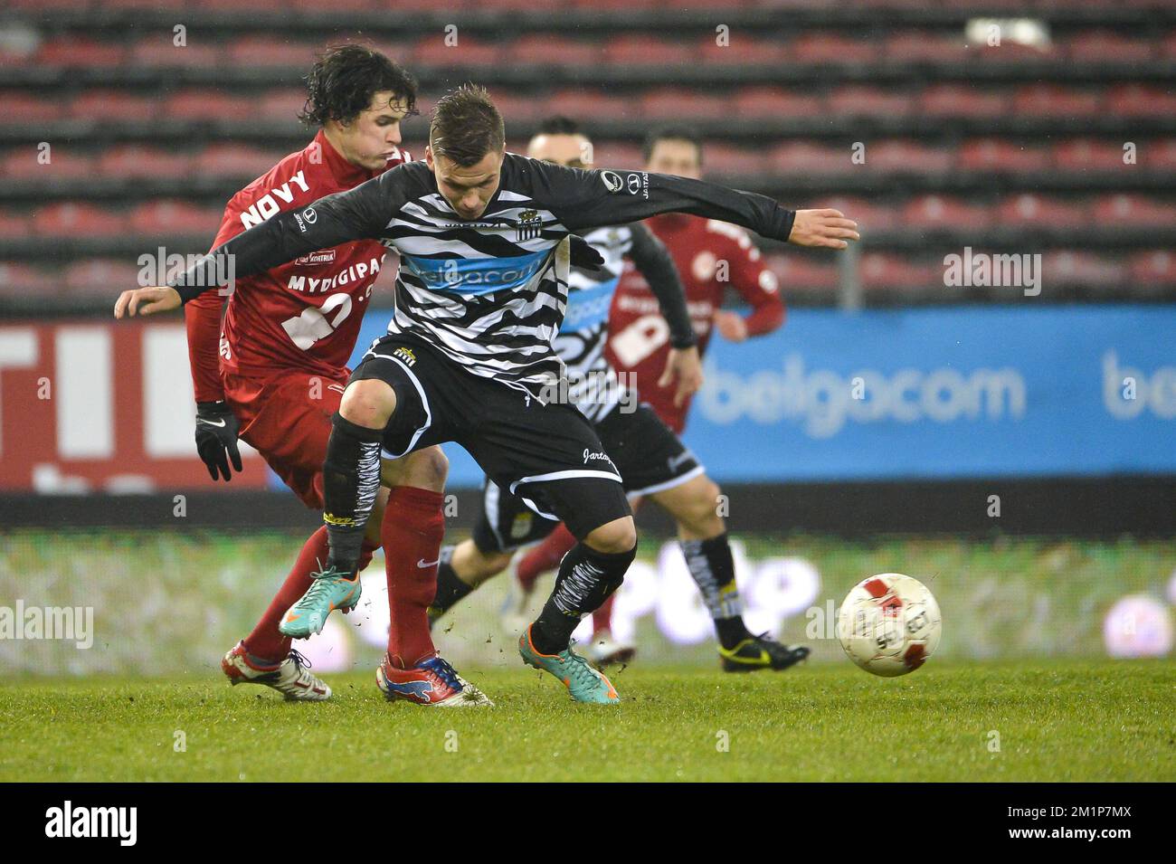 20121201 - CHARLEROI, BELGIUM: Kortrijk's Gert-Jan De Mets and ...