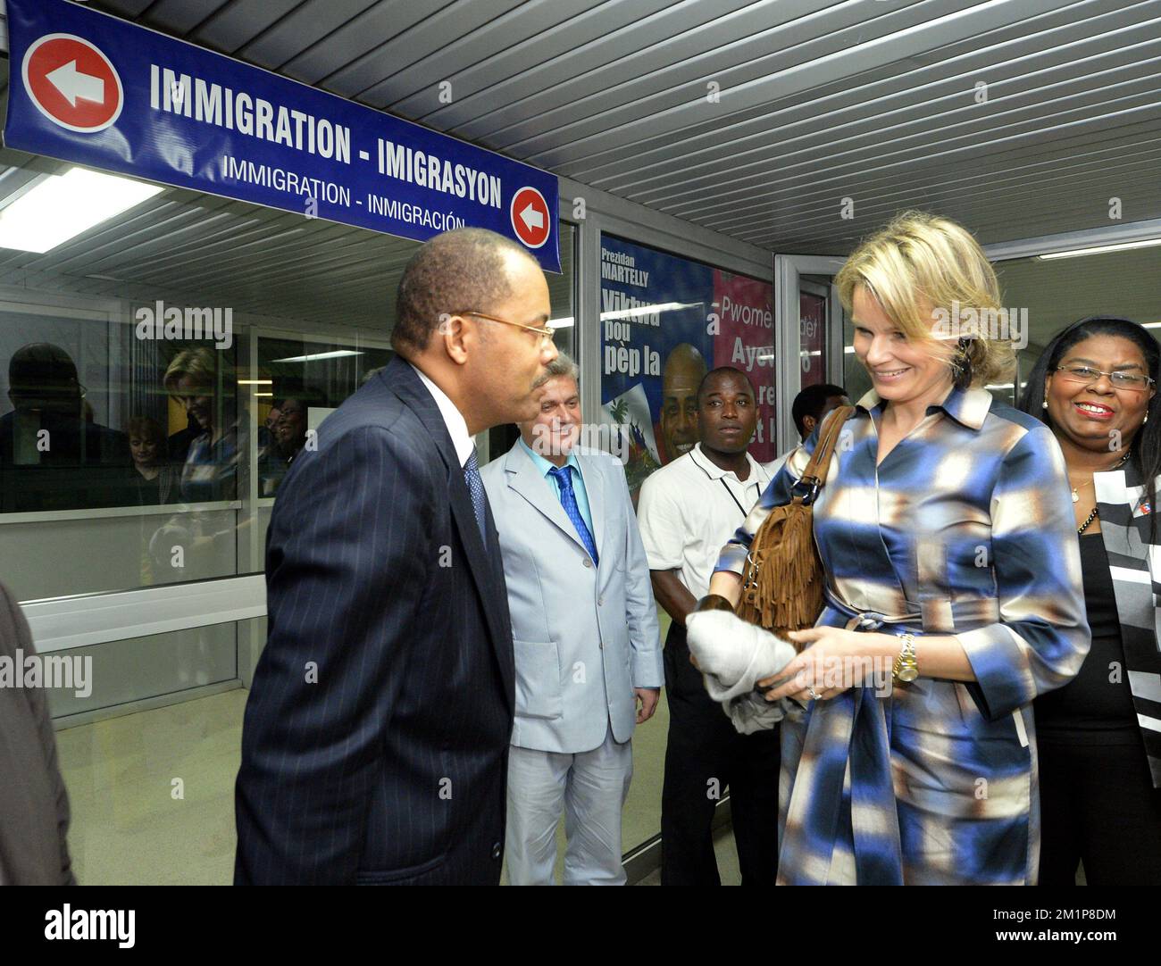 20121204 - , HAITI: Princess Mathilde of Belgium pictured as she ...