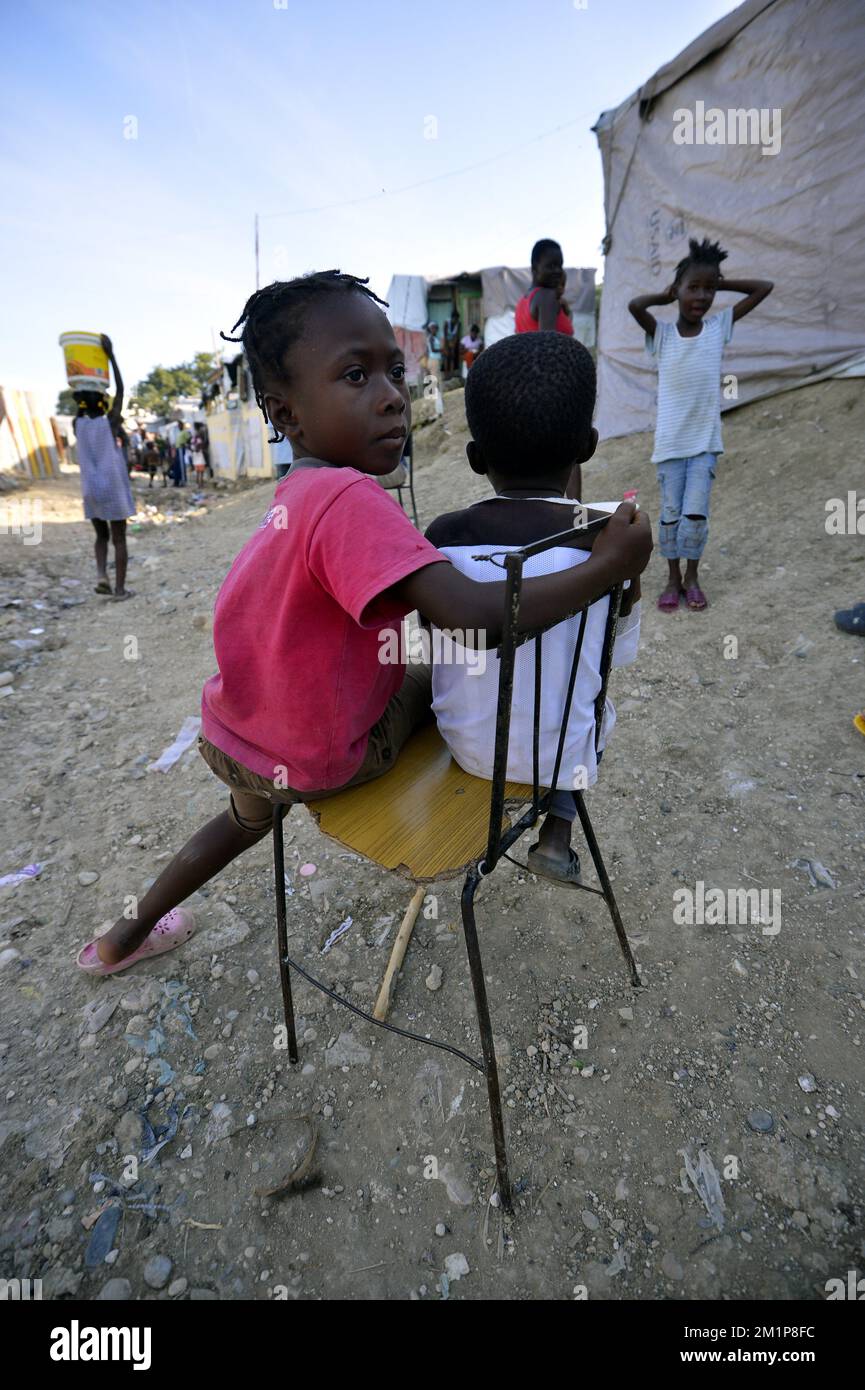 20121204 - , HAITI: Illustration picture shows children in the ...
