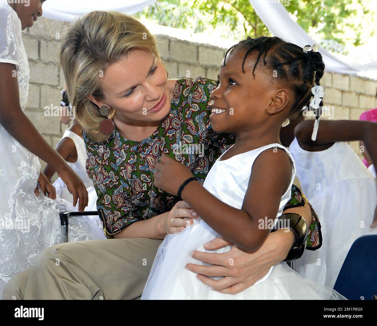 20121206 - PORT-AU-PRINCE, HAITI: Princess Mathilde of Belgium pictured ...